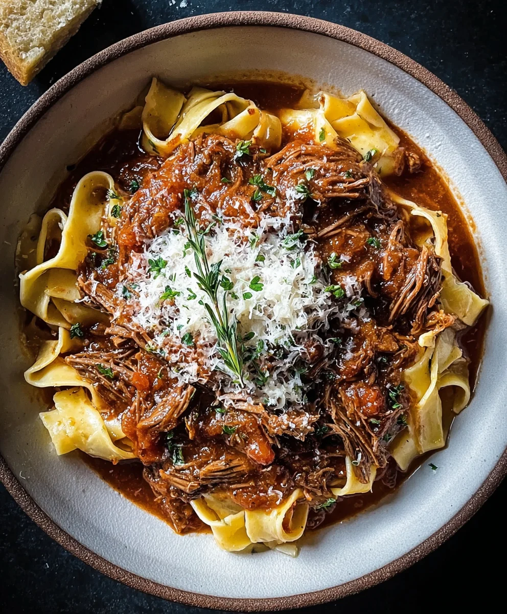 Easy Slow Cooker Beef Ragu- Flavorful Dinner - MMM Flavors